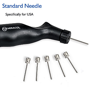 Ball Pump with 6 Needle - Miracol Dual Action Air Pump for Basketball Soccer Football Sports Balls