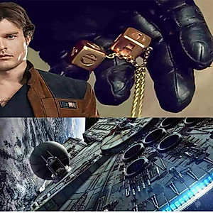 Abitoncc Han Solo Lucky Dice for Millennium Falcon Star Wars Movies Cosplay Costumes Accessories,The Last Jedi Dice Jewelry