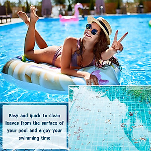 Pool Skimmer Basket 8 inch Solar Pool Skimmer No Hands Skimmer Basket Pool Basket Skimmer Pool Cleaner Basket Skimmer Basket for in Ground Pool for Reduce Pool Cleaning Times (2 Pcs)