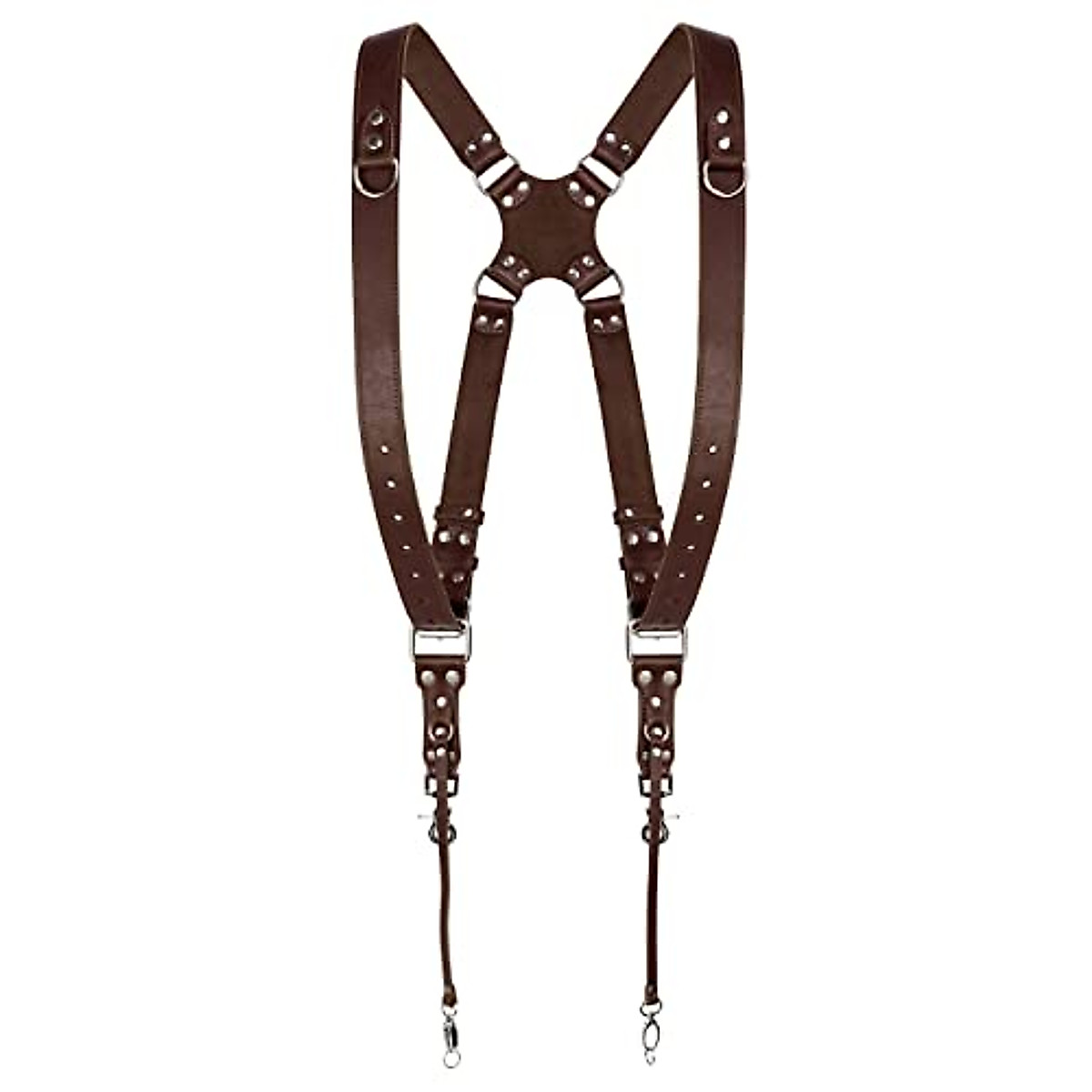 Camera Strap Accessories for Two-Cameras – Dual Shoulder Leather Harness – Multi Camera Gear for DSLR/SLR ProInStyle strap by Coiro