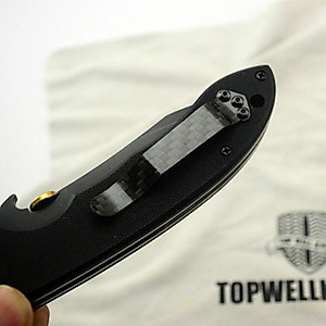 1PC Carbon Fiber Pocket Clip For SPYDERCO C81 C149 C11 C10 C41 C223 C101 C95 C90, DON'T fit C36 C122