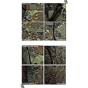 MINGHE Men's Combat Uniform Military Tactical Shirt and Pants Set Cp Camo Long Sleeve Army Suit for Hunting Airsoft Paintball