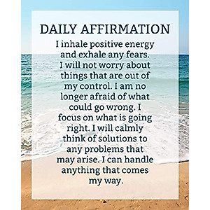 "Daily Affirmations- Self Talk"-8 x 10" Inspirational Poster Print. Motivational Wall Art-Ready to Frame. Ideal for Home Décor-Office Décor. Program Yourself to Win the Day! Great Gift for Graduates.