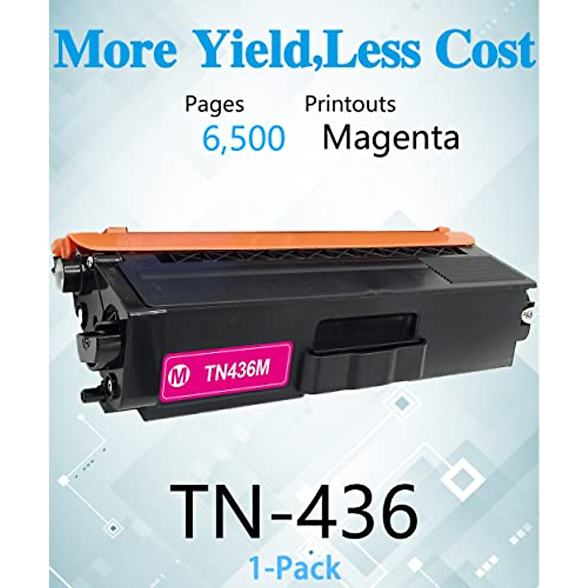 MM MUCH & MORE Compatible Toner Cartridge Replacement for Brother TN 436 TN-436 TN433 TN431 to use for MFC-L8900CDW MFC-L8610CDW HL-L8360CDWT HL-L8360CDW HL-L9310CDW MFC-L9570CDW Printers (Magenta)