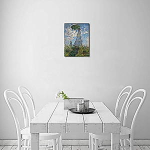 Wieco Art Woman with a Parasol Madame Monet and Her Son Canvas Prints Wall Art of Claude Monet Famous Classic Oil Paintings Reproduction People Landscape Pictures Artwork for Home Office Decorations