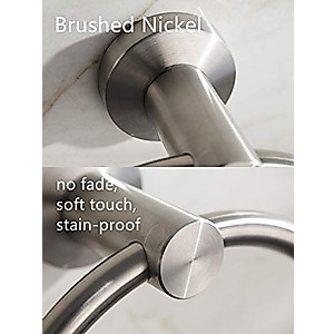 Towel Ring Brushed Nickel, Bath Hand Towel Ring Stainless Steel Round Towel Holder for Bathroom