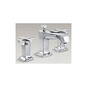 KOHLER 16232-3-CP Margaux 1.2 gpm Bathroom Sink Faucet with Cross Handles, Widespread, Polished Chrome