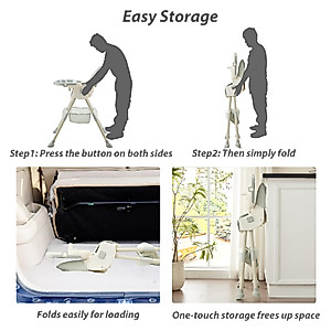 High Chair 4 in 1, High Chairs for Babies and Toddlers, Convertible High Chair with Removable Plastic Tray, 360° Lockable Wheels, Adjustable Backrest & Safety Harness(Green)