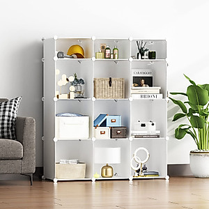 Aeitc Cube Storage Closet Organizer Cube Organizers Storage Shelves for Bedroom, Living Room, Office - 9 Cube, White