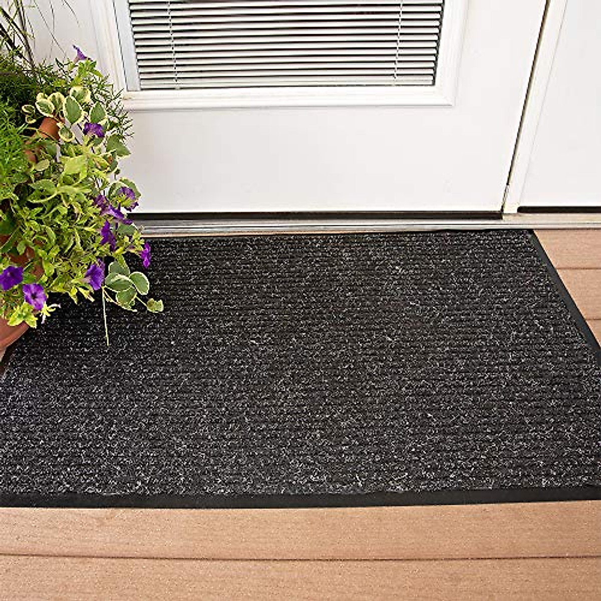 Notrax 109 Brush Step Carpeted Entrance Mat for Home or Office, 3' X 5', Charcoal, 109S0035CH