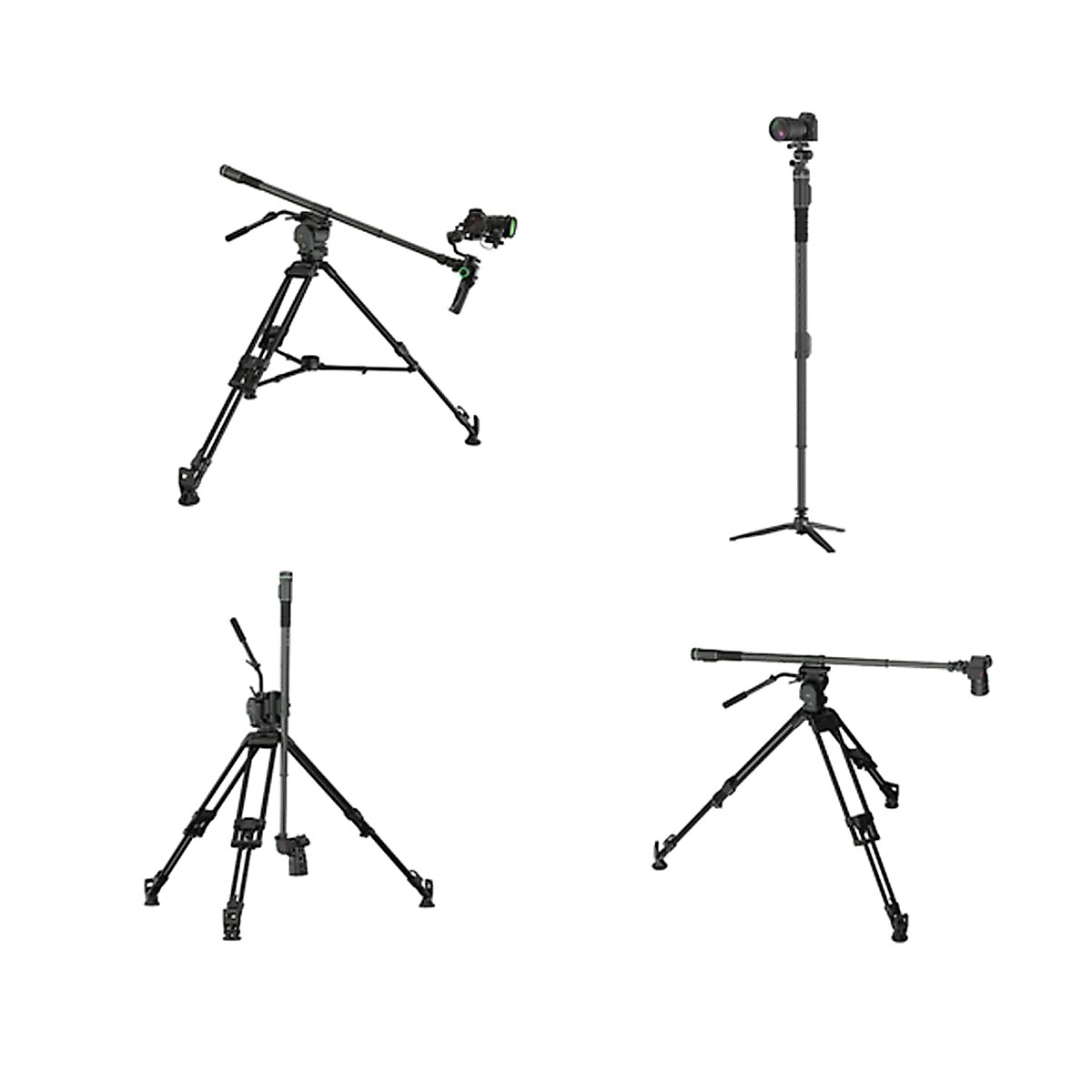 MOZA Slypod Pro Monopod Motorized Motion Camera Slider Accurate Position & Speed Control Extend Out 520mm Maximum Speed 40mm/s with Pan and Tilt Head & Tripod