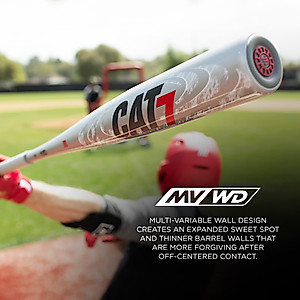 Marucci CAT7 Silver -3 BBCOR Baseball Bat, 2 5/8" Barrel, 31"/ 28 oz