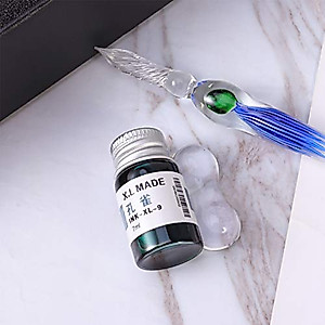 Holibanna Stocking Stuffers Christmas Gifts Christmas Gifts Stocking Stuffer Gifts Crystal Glass Dip Pen with Ink Sign Pen Calligraphy Pens Set Gift Boxed Gifts 1 Set Yule Gifts