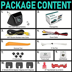 HD 720P Vehicle Backup Camera, GreenYi 170 Degrees View Angle with Fish Eye Lens Starlight Night Vision Waterproof AHD Car Rear View Camera