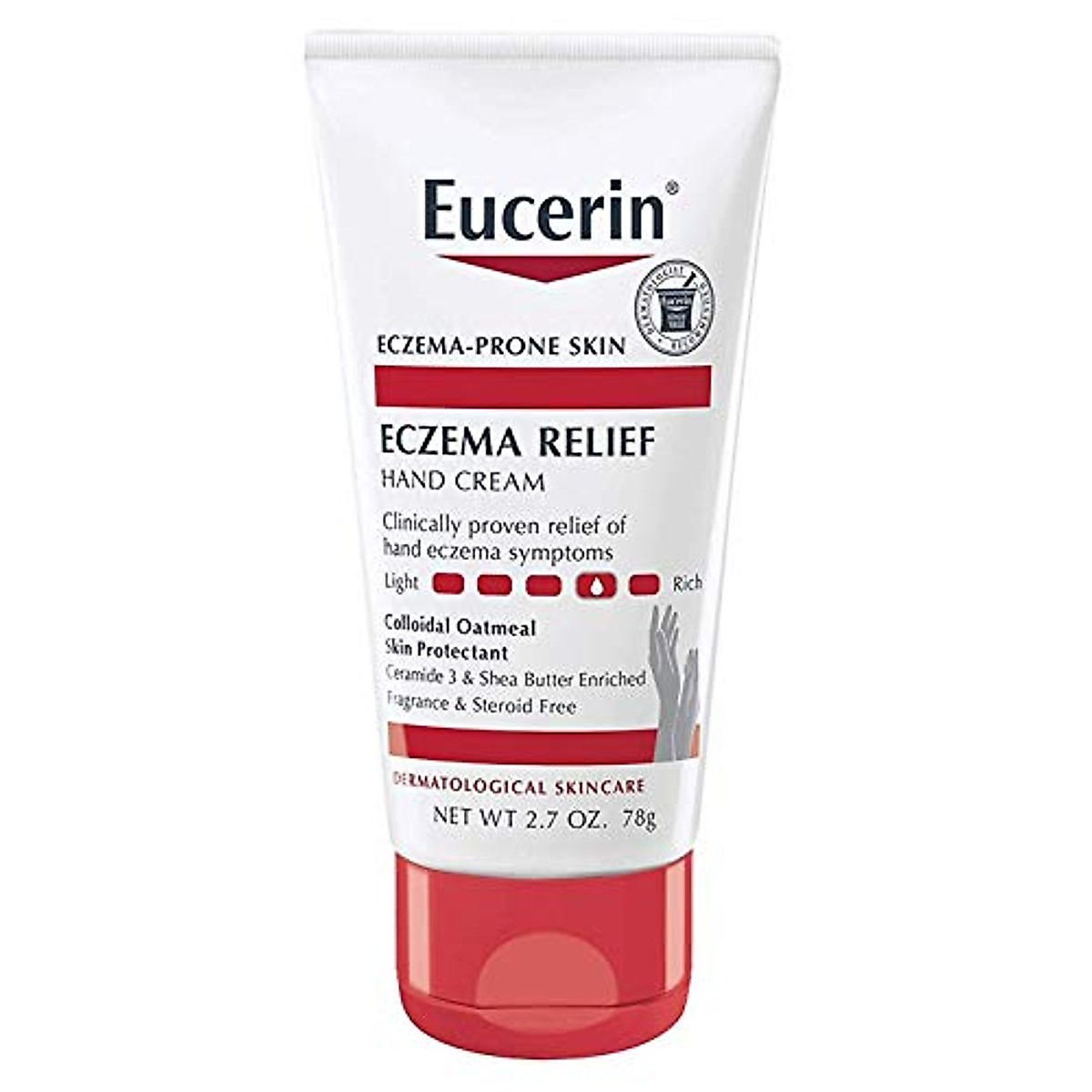 Eucerin Creme Eczema Relief Hand 2.7 Ounce Tube (80ml) (3 Pack)