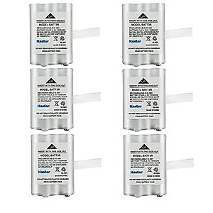 Kastar 6 Pack BATT3R Battery Replacement for Midland BATT3R BATT-3R, AVP14 MID-AVP14, LXT600 LXT-600, LXT630 LXT-630, LXT630X3 LXT-630X3, LXT633 LXT-633, T50, T60, T51, T61, T55, T65, X-Talker Radios
