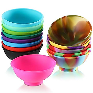 14 Pieces Mini Silicone Pinch Bowls, 1.75 Ounce Prep and Serve Bowls, Multicolor Reusable Snack Bowls Silicone Condiment Bowls for Sauce, Nuts, Candy, Fruits, Appetizer, Snacks
