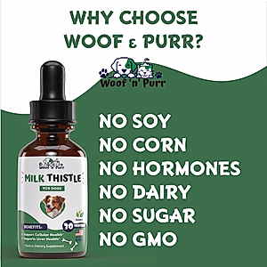 Milk Thistle for Dogs - Supports Liver and Kidney Health - Milk Thistle for Dogs Liver Support - Dog Milk Thistle - Dog Liver Support - Dog Liver Supplement - Milk Thistle Supplement for Dogs - 1 oz