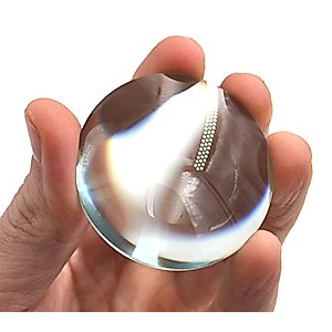 Round Double Convex High Optical Purity Glass Lens - 2" (50mm) Diameter - 50mm Focal Length - 15mm Thick Approx. - Eisco Labs