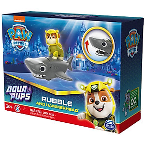 Paw Patrol, Aqua Pups Rubble and Hammerhead Action Figures Set, Kids Toys for Ages 3 and up