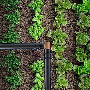 JAYEE 25 Pack Drip Irrigation Barbed Elbow Fittings (17mm) for 1/2" Drip Hose(0.600”ID) ，Sprinkler Tubing Connector for Drip System