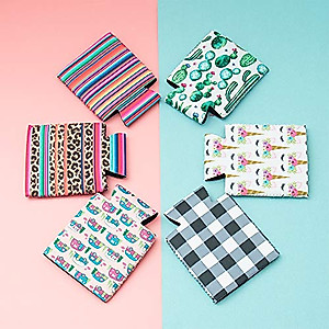 HaiMay 10 Pieces Beer Can Sleeves Beer Can Coolers Drink Cooler Sleeves for Cans and Bottles, Fashion Styles