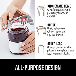 Gorilla Grip Drawer Shelf and Cabinet Liner, Thick Strong Grip, Non-Adhesive Liners Protect Kitchen Cabinets and Cupboard, Bathroom Drawers, Easy Install, Breathable Mat, 12" x20', Light Gray