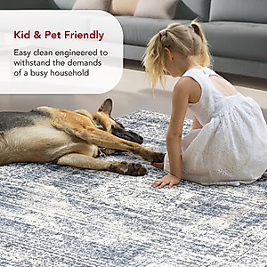 nuLOOM Jayla Barbed Iris Medallion Area Rug, 9x12, Blue