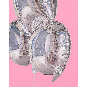 xo, Fetti Bachelorette Party Iridescent Balloon - Bridal Shower and Engagement Decorations, Gift for the Bride