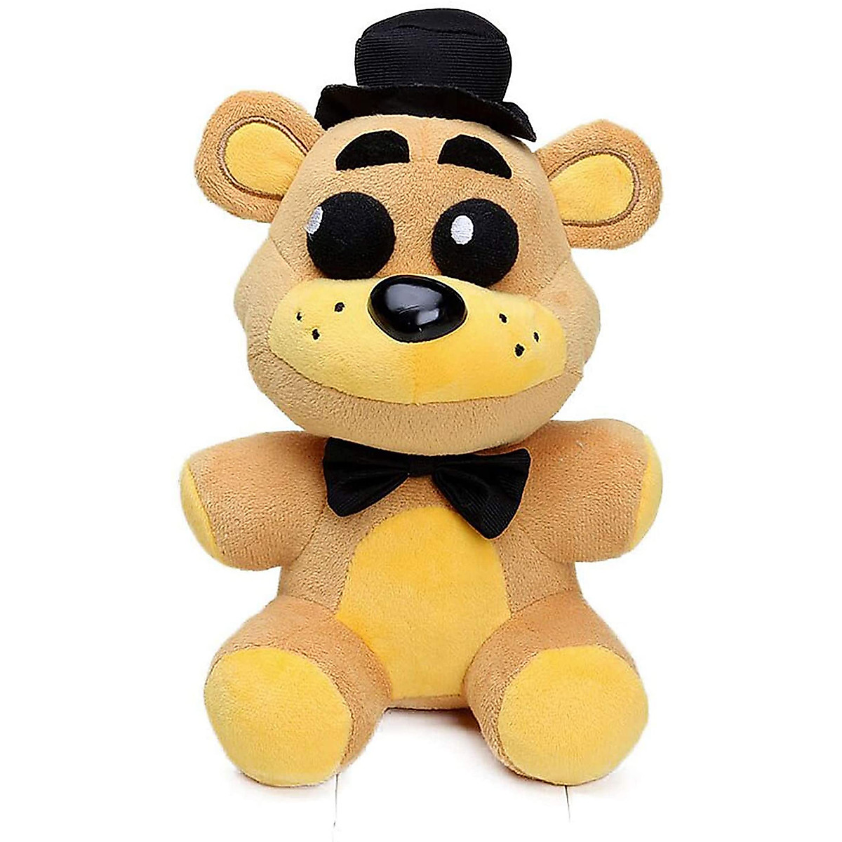 KEOGAU Golden Freddy Black Hat ( in Stock US) - Five Nights Freddy's - Fazbear Collectible Figure - F-N-A-F Nightmare Plush (Golden Bear ) 7''/Toy, Golden Bear Black Hat