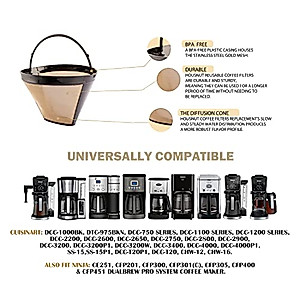 Reusable coffee filters for cuisinart coffee filter replacement No.4 Permanent coffee filter basket for Cuisinart DCC-3200P1 SS-15P1 Ninja CFP301 CFP201-3 Packs