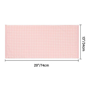 PiccoCasa 100% Cotton Terry Kitchen Towels Set of 6 Plaid Pattern (13 x 29 Inch) Soft Absorbent Drying Dish Towels for Kitchen Cooking - Pink