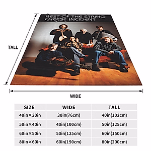 String Music Cheese Theme Incident Blanket Warm Plush Flannel Throw Blanket for Bedroom 40"x30" Cozy Lightweight Fluffy Fuzzy Decorative Blanket Sofa Couch Bed Travel Room Decor for Men Women