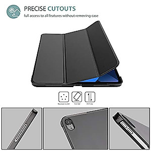 ProCase iPad Air 5th Generation Case 2022 / iPad Air 4th 2020 Case 10.9 Inch, Slim Stand Hard Back Shell Protective Smart Cover Cases for iPad Air 5th A2589 A2591/ Air 4th Gen A2316 A2324 -Black