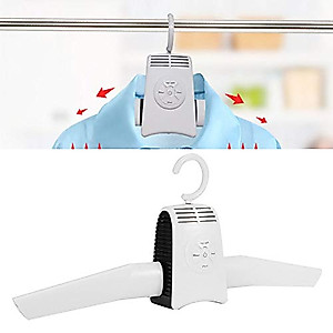 BHDD Electric Clothes Drying Hanger, Portable Foldable Dryer Rack Lightweight Garment Rack Suit Shoes Dryer Fast Drying Hangers, with Multi-Direction Air Outlet, for Household and Travel