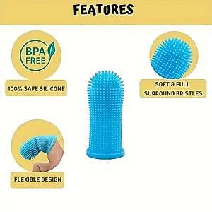 Generic Dog Toothbrush, Cat Tooth Brushing Kit, Dog and Cat Teeth Cleaning,Large and Small Pets Soft Silicone Dog Finger Toothbrush for Pet Dental Care (Pack of 4)