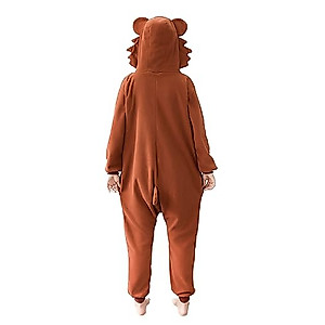Unimyst Unisex Kids Bear Onesie Pajamas, Polar fleece Role Playing Animal One Piece Halloween Costume Pajamas Home Clothing