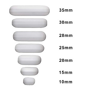WEST TUNE 7Pcs Different Sizes PTFE Magnetic Stirrer Mixer Stir Bar,Laboratory Stir Bars Set for Multiple Capacity