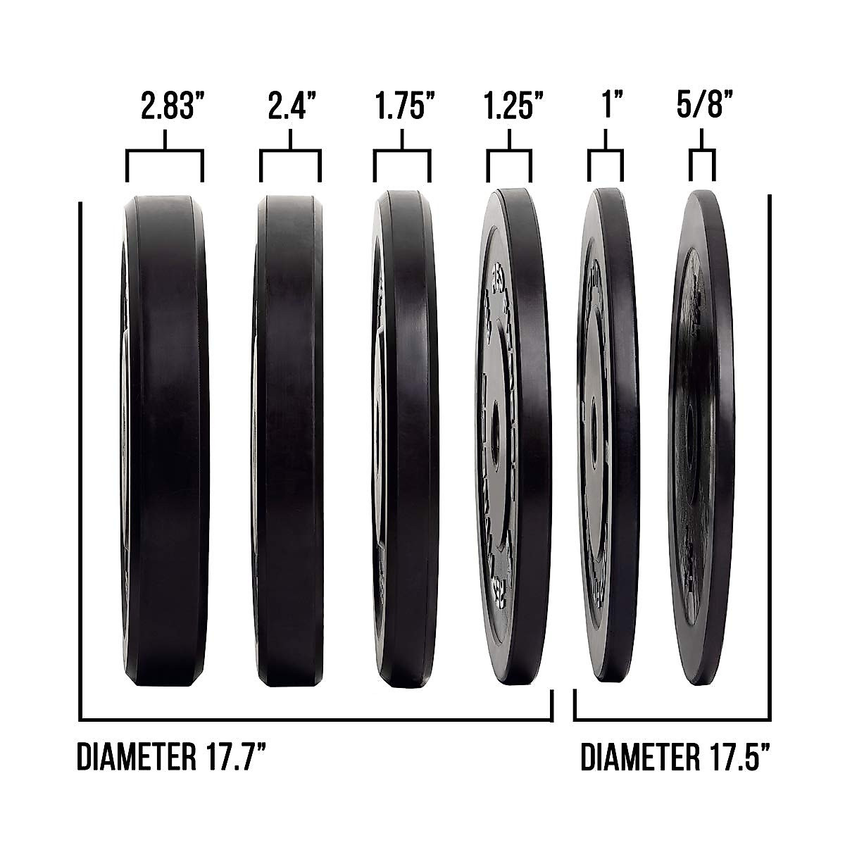 REP Bumper Plates for Strength and Conditioning Workouts and Weightlifting- 370 LB Set