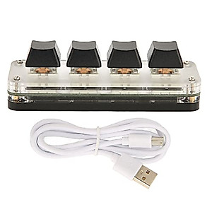 PENO OSU Gaming Keyboard, Mini Portable Sense of Technology Detachable USB Cable Programmable Keyboard RGB Backlight Industrial Control for Laboratory for Office