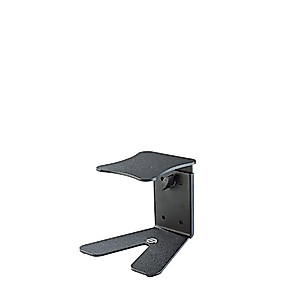 K&M Konig & Meyer 26772.000.56 Table Monitor/Speaker Stand | Solid Stable V Shape Level Base | Height Adjust | Secure Safety Pin | Non-Slip/Vibration Rubber Pads | Steel | German Made | Black