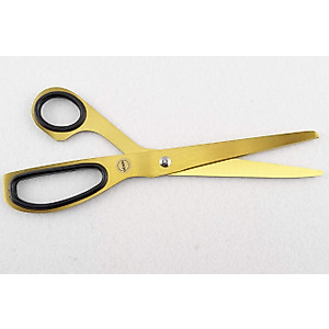 Fengtaiyuan J01 Scissors, 8in Gold, Stainless Steel, offices, households, DIY, embroidery, Dressmaking (J01)