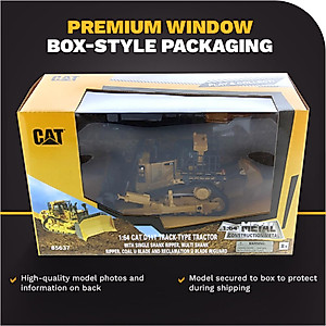 1:64 Scale Caterpillar D11 Dozer with 2 Blades and Rear Rippers - Construction Metal Series by Diecast Masters - Comes with JEL Blade Attachment - Made of Diecast Metal with Plastic Parts