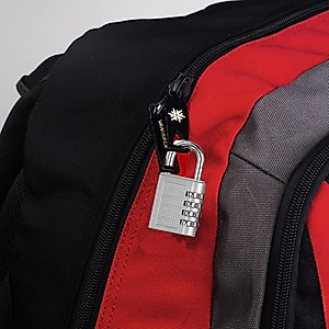 QIOJIRMU Combination Lock with Braided Steel Cable, 4 Digit Combination Password, Rustproof and Waterproof, Ideal for Luggage, Sports Locker, Toolbox, Fence, Case, and More