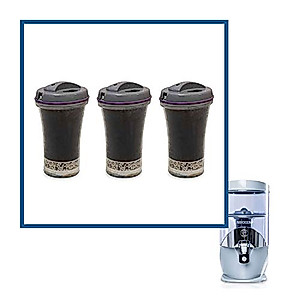 Nikken Waterfall 3 Filter Cartridges - 13845, Replacement for Gravity Water Filter Purifier System 1384 - PiMag Waterfall System Components - Rated Flow Service is at least 45 liters per day