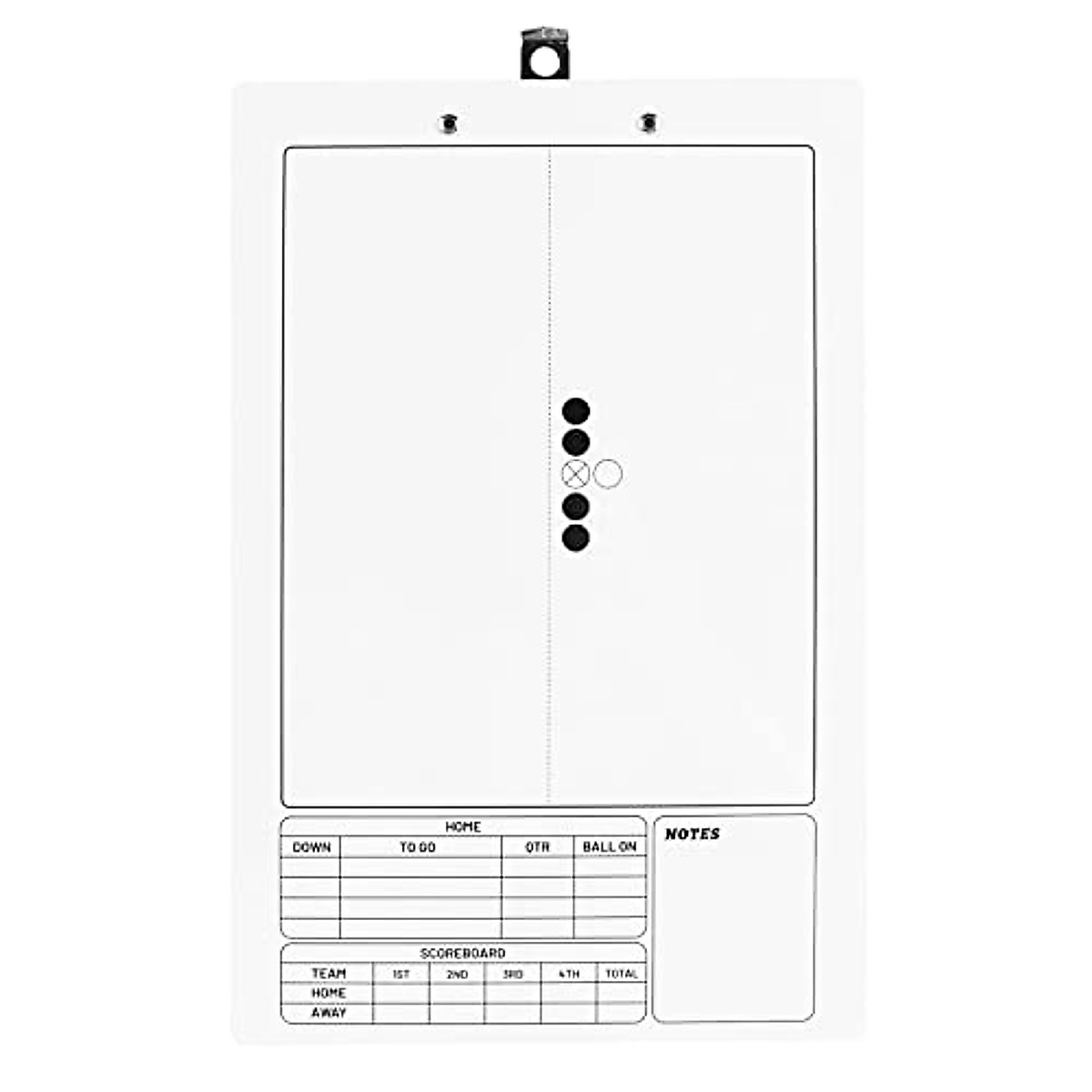 HIGHRAZON Dry Erase Football Coaches Clipboard, Football Lineup Board, Double-Sided White Board with Marker
