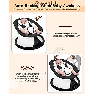 Baby Swing for Infants to Toddler Portable Babies Swing Timing Function 5 Swing Speeds Bluetooth Touch Screen Music Speaker with 10 Preset Lullabies 5-Point Carabiner