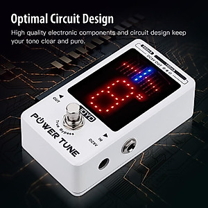 JOYO Power Supply Tuner Pedal with Isolated 8-Channel (2 at 500mA, 6 at 100mA) Low Noise DC 9V Output - True Bypass (Power Tune JF-18R)