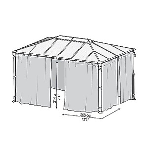 Palram - Canopia Palermo/Milano/Martinique Gazebo Netting Set - 4 Pieces