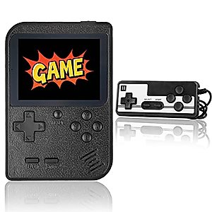 Joorniao Retro Handheld Game Console with 500 Classical FC Games, Portable Retro Video Game Console with 3.0-Inch Screen, 1020mAh Rechargeable Battery Support TV Output & 2 Players Gift for Boys(BLK)